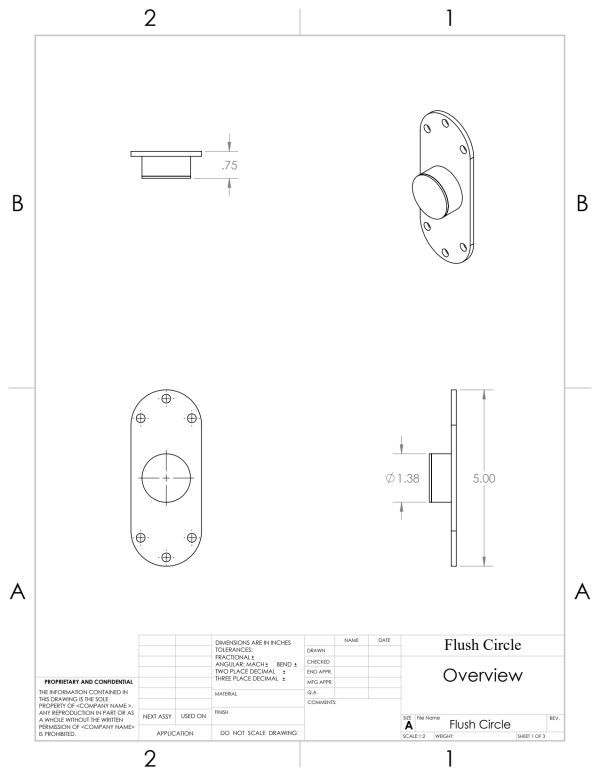 Circular Flush Barn Door Pull | Rustica